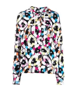 Moschino Printed Drawstring Hooded Jacket