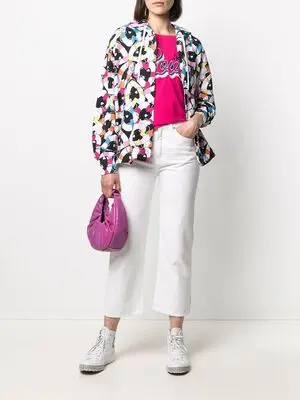 Moschino Printed Drawstring Hooded Jacket