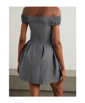 SHUSHU/TONG Off-shoulder Pleated Dress