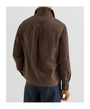 Brunello Cucinelli Long-sleeved Press-stud Shirt Jacket - Black