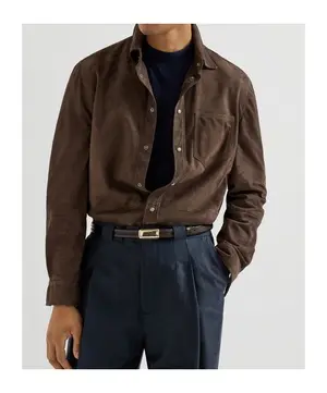 Brunello Cucinelli Long-sleeved Press-stud Shirt Jacket - Black