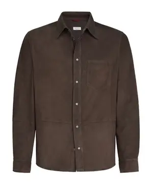 Brunello Cucinelli Long-sleeved Press-stud Shirt Jacket - Black
