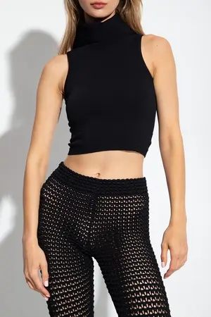 Alaïa Hooded Knit Crop Top