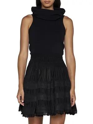 Alaïa Hooded Knit Crop Top