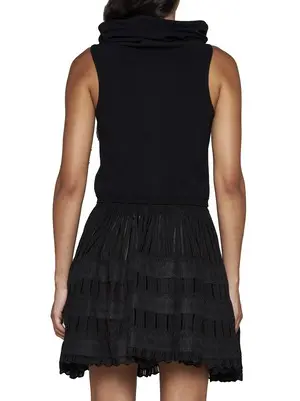 Alaïa Hooded Knit Crop Top
