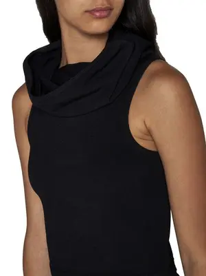 Alaïa Hooded Knit Crop Top