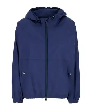 DUNST Zip Hooded Jacket With Cotton-polyester Blend - Blue