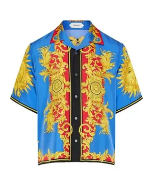Versace Pattern-printed Short-sleeved Shirt - Multicolor