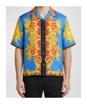 Versace Pattern-printed Short-sleeved Shirt - Multicolor