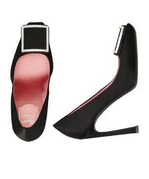 ROGER VIVIER Trompette Pumps With Crystal Buckle - Black