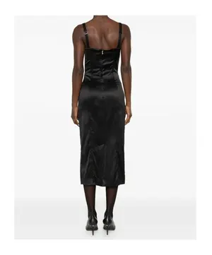 Dolce & Gabbana Satin Corset Dress - Black