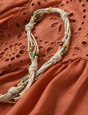 Zimmermann Embroidered Midi Dress - Cinnamon