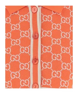 Gucci Monogrammed Cropped Knit Shirt
