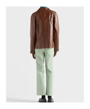 Prada Vintage-look Leather Blouson Jacket