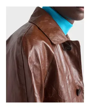 Prada Vintage-look Leather Blouson Jacket