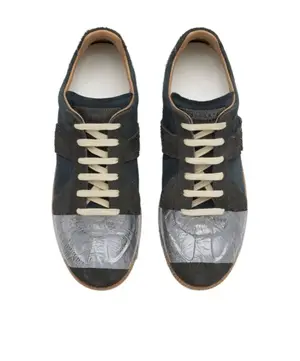 MAISON MARGIELA Replica Sneakers With Lace-up Closure - Black