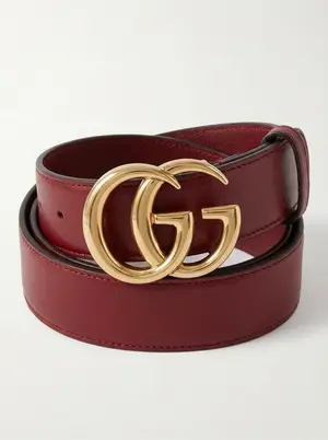 Gucci Double G Buckle Belt - Red