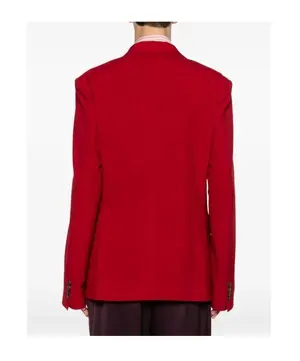 Dries Van Noten Long-sleeved Suit Jacket - Red