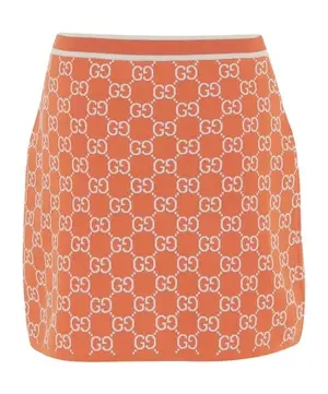 Gucci Monogrammed Knit Mini Skirt