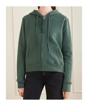 NILI LOTAN Cotton-jersey Zip-up Hoodie