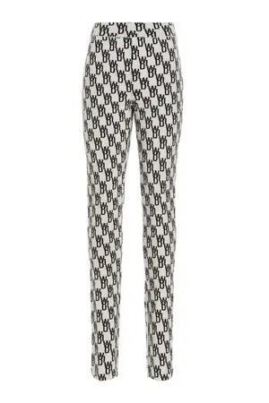 We11Done Logo Pattern Knitted Leggings