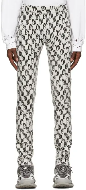 We11Done Logo Pattern Knitted Leggings