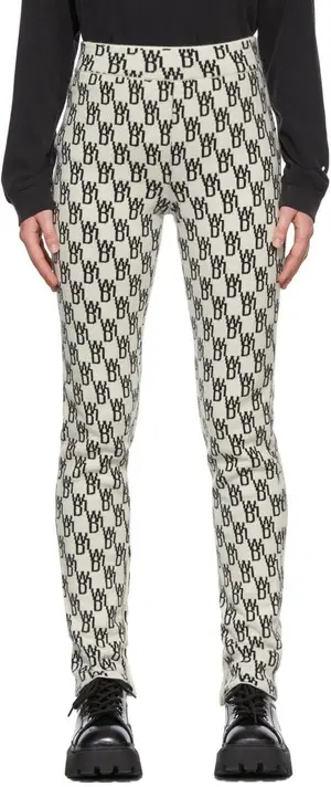 We11Done Logo Pattern Knitted Leggings
