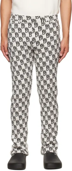 We11Done Logo Pattern Knitted Leggings - No