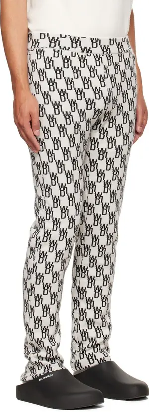 We11Done Logo Pattern Knitted Leggings - No