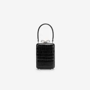 SELF-PORTRAIT Crystal Bow Buckle Mini Bag