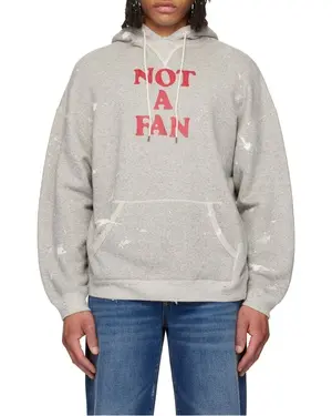 R13 Not A Fan" Distressed Hoodie