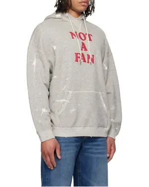 R13 Not A Fan" Distressed Hoodie