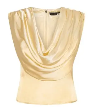 ROTATE BY BIRGER CHRISTENSEN Draped Cowl Neck Top - Yellow