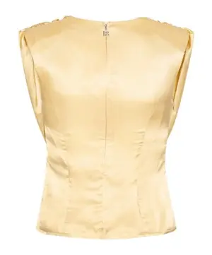 ROTATE BY BIRGER CHRISTENSEN Draped Cowl Neck Top - Yellow