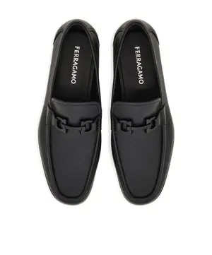 FERRAGAMO Gancini Buckle Loafer - Black