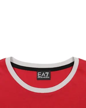 EA7 Letter Printed Round-neck T-shirt