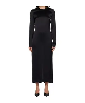 TOTEME Long Satin Dress - Black