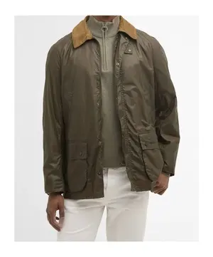 Barbour Lightweight Ashby Waxed Jacket With Corduroy Collar