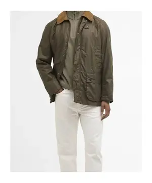 Barbour Lightweight Ashby Waxed Jacket With Corduroy Collar