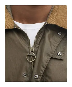Barbour Lightweight Ashby Waxed Jacket With Corduroy Collar