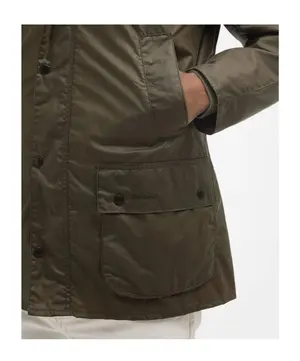Barbour Lightweight Ashby Waxed Jacket With Corduroy Collar