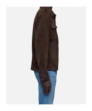 7 For All Mankind Suede-finish Press-stud Jacket