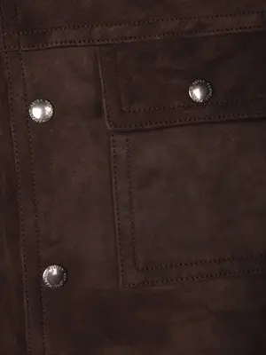 7 For All Mankind Suede-finish Press-stud Jacket