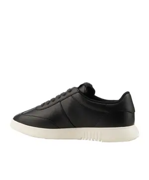 Emporio Armani Logo Plaque Leather Lace-up Sneakers