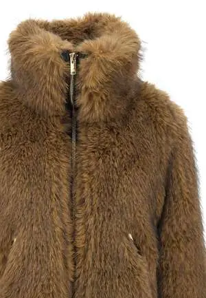 Moose Knuckles Faux Fur Zip Jacket - No