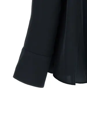 ROTATE BY BIRGER CHRISTENSEN Logo Charm Bow Blouse - Black