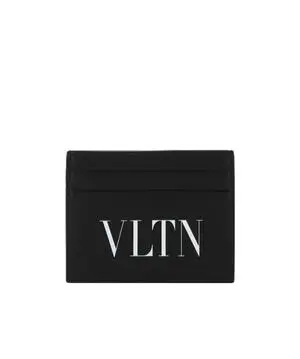 Valentino Garavani Vltn Logo Printed Cardholder - Black