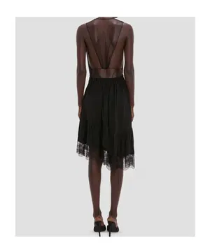 Victoria Beckham Asymmetrical Hem Lace Dress