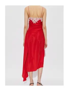 Moschino Asymmetrical Lace-trim Dress