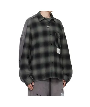 Mihara Yasuhiro Front Back Combined Check Shirt